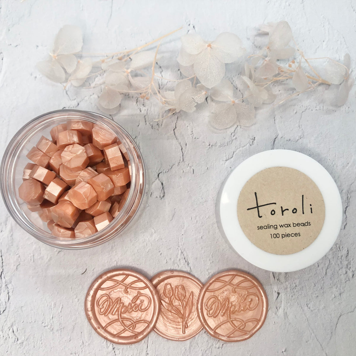 Wax Beads / Pink Gold 100Pieces – toroli