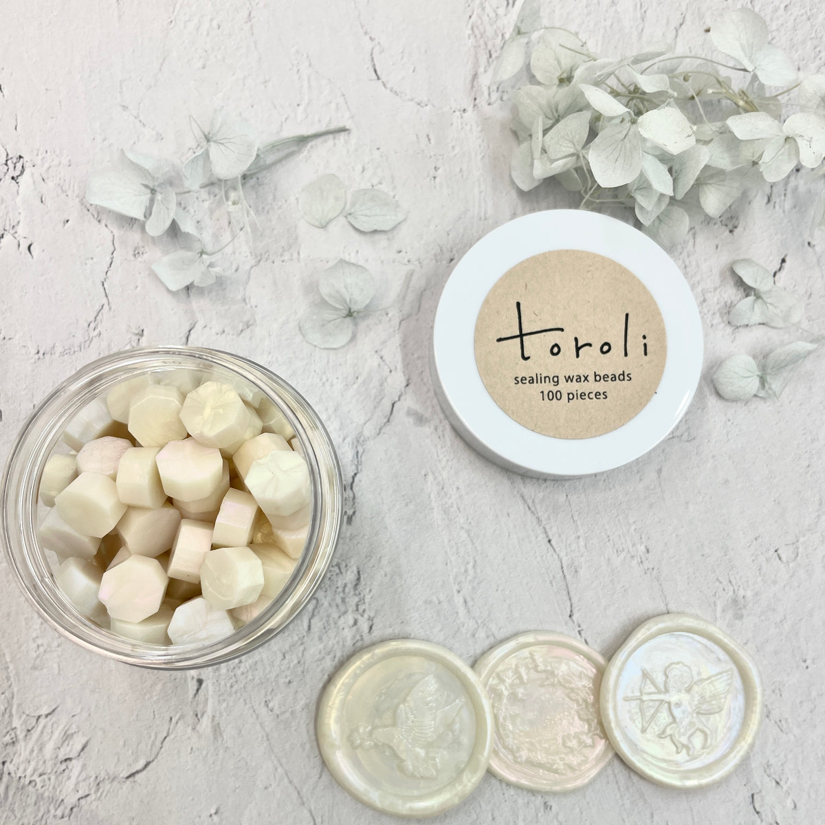 Wax Beads / Pearl White 100Pieces – toroli