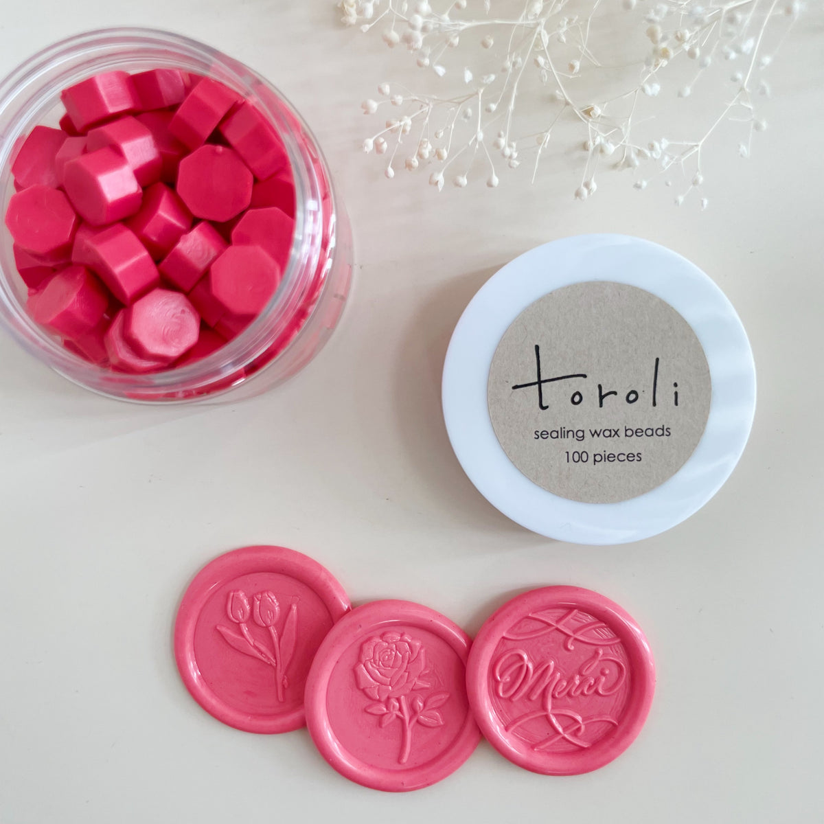 Wax Beads / Red 100Pieces – toroli
